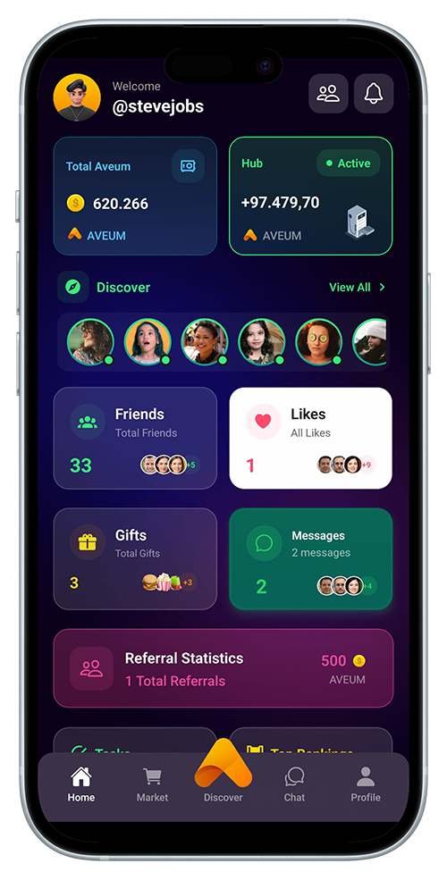 Socialize, Have Fun, Earn - Aveum Network